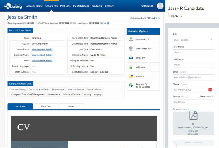 CV-Library | Jobvite