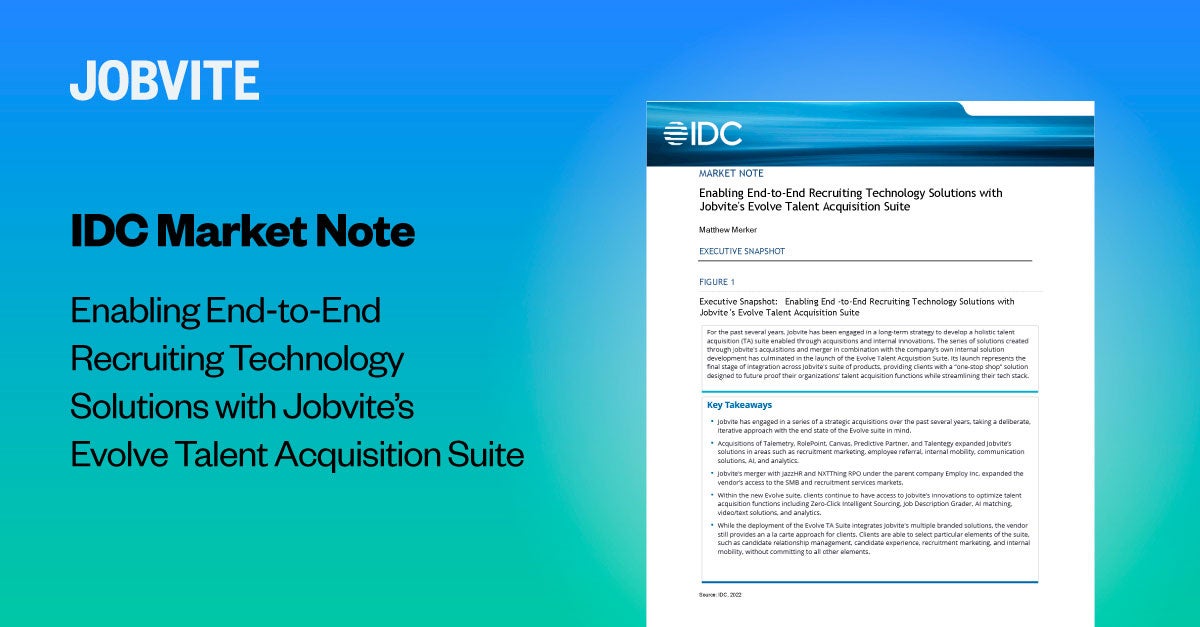 The Journey to Holistic Talent Acquisition Technology | Jobvite