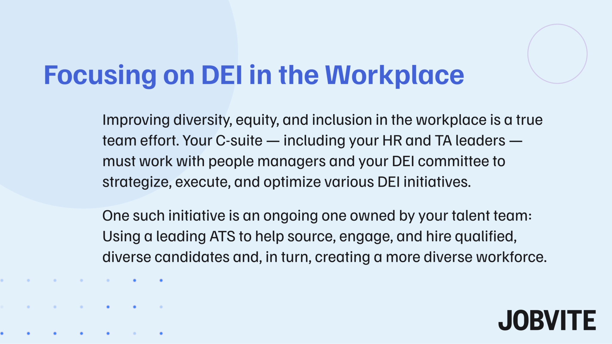 Improving Diversity, Equity, and Inclusion in the Workplace | Jobvite